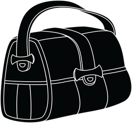 Black and white full trash bag silhouette Vector Image