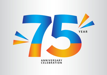 75 year anniversary celebration logotype Vector Image