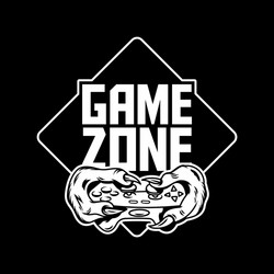 Game zone sign logo design Royalty Free Vector Image
