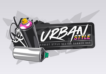 Graffiti banner design Royalty Free Vector Image