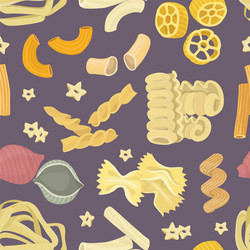 Italian pasta pattern gourmet cooking Royalty Free Vector