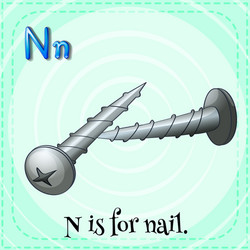 Flashcard letter n is for nap Royalty Free Vector Image