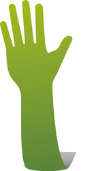 Human hand up symbol Royalty Free Vector Image