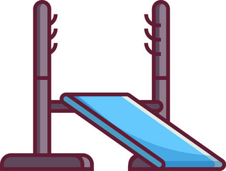 Isometric gym power rack and barbell Royalty Free Vector