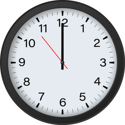 Circle clock face isolated 10 oclock Royalty Free Vector
