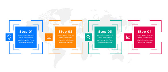 Four steps strategy slide template Royalty Free Vector Image