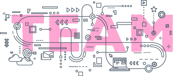 Creative Lettering Team Word Vector Images (over 530)