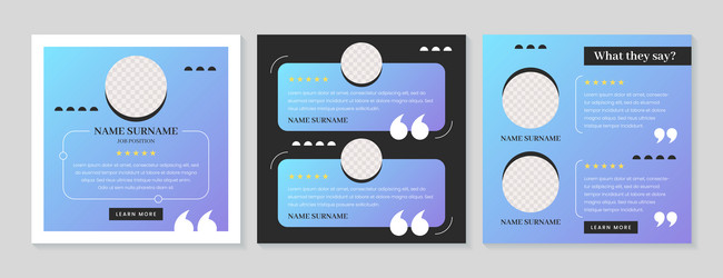 Customer service review template testimonial Vector Image