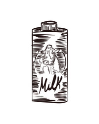 Flat milk carton design Royalty Free Vector Image