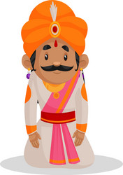 Samrat ashok cartoon character Royalty Free Vector Image
