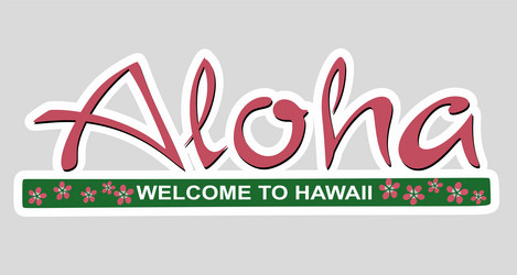 Aloha maui hawaii with black background Royalty Free Vector