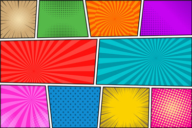 Comic book vertical template Royalty Free Vector Image