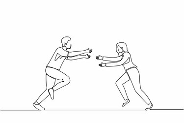 Woman and man talking Royalty Free Vector Image