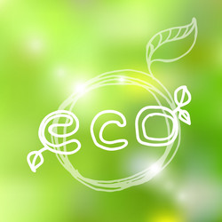 Hand drawn natural eco bio ecology sketch Vector Image