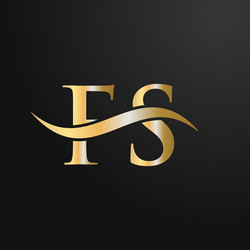 Initial monogram letter fs logo design fs Vector Image