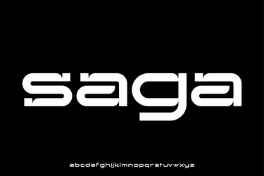 Grotesque wide sans serif display font Royalty Free Vector