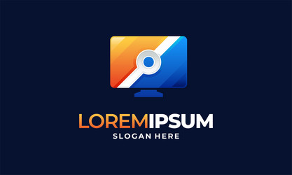 Computer technology logo template designs Vector Image