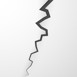 Crack in surface rift earth realistic fracture Vector Image