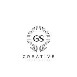 Gs initial letter luxury ornament gold monogram Vector Image