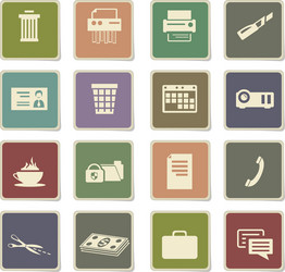 Office icon set Royalty Free Vector Image - VectorStock