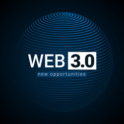 Web 3 world technology digital background web3 Vector Image