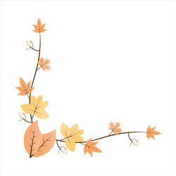 Autumn leaf corner Royalty Free Vector Image - VectorStock
