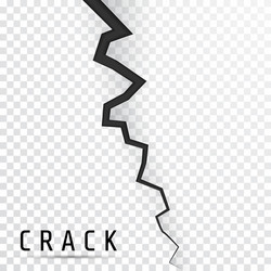 Crack in surface rift earth realistic fracture Vector Image
