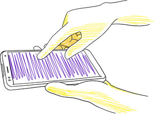 Doodle smartphone Royalty Free Vector Image - VectorStock