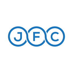 Jfc letter logo design on white background Vector Image