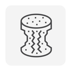 Concrete testing icon Royalty Free Vector Image
