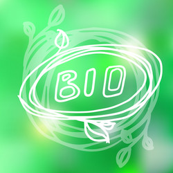 Hand drawn natural eco bio ecology sketch Vector Image