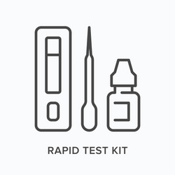 Probe test kit icon outline ph meter Royalty Free Vector