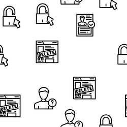 Registration form web seamless pattern Royalty Free Vector