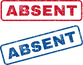 Absent text rubber stamp Royalty Free Vector Image