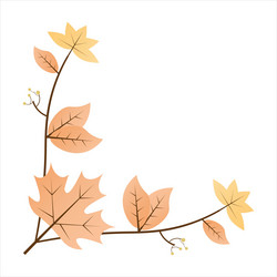 Autumn leaf corner Royalty Free Vector Image - VectorStock