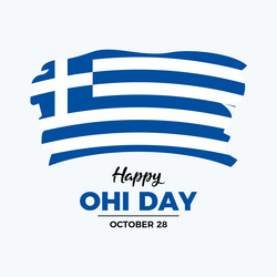 Happy oxi day poster Royalty Free Vector Image