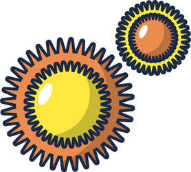 Coliform bacteria icon cartoon style Royalty Free Vector