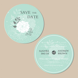 Round card blue Royalty Free Vector Image - VectorStock