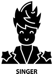 Compositor icon black sign with editable Vector Image