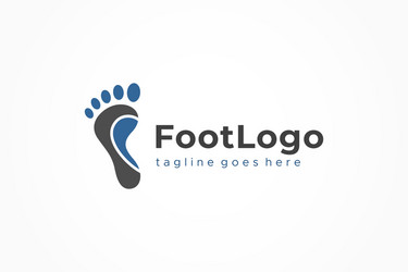 Abstract colorful foot logo flat Royalty Free Vector Image