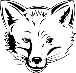 Red fox head front view pointillist impressionist Vector Image
