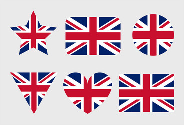 Uk flag icon united kingdom and great Royalty Free Vector
