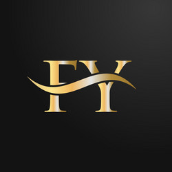 Initial monogram letter fy logo design fy Vector Image