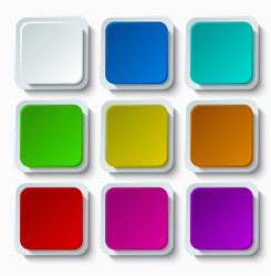 Fancy colorful glossy buttons Royalty Free Vector Image