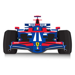 Black race car cut out high quality Royalty Free Vector