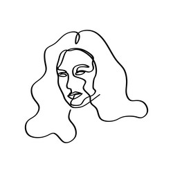 Continuous Line Abstract Face Vector Images (over 8,200)