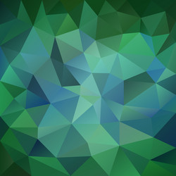 Blue green emerald polygon triangular pattern Vector Image