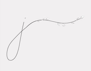 Blooming floral initial j monogram and logo Vector Image