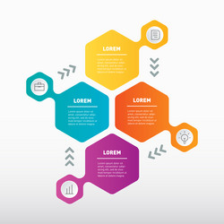Infographic with 4 steps of technology cycle Vector Image