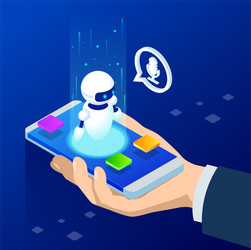 Chatbot ai software designed to converse Vector Image